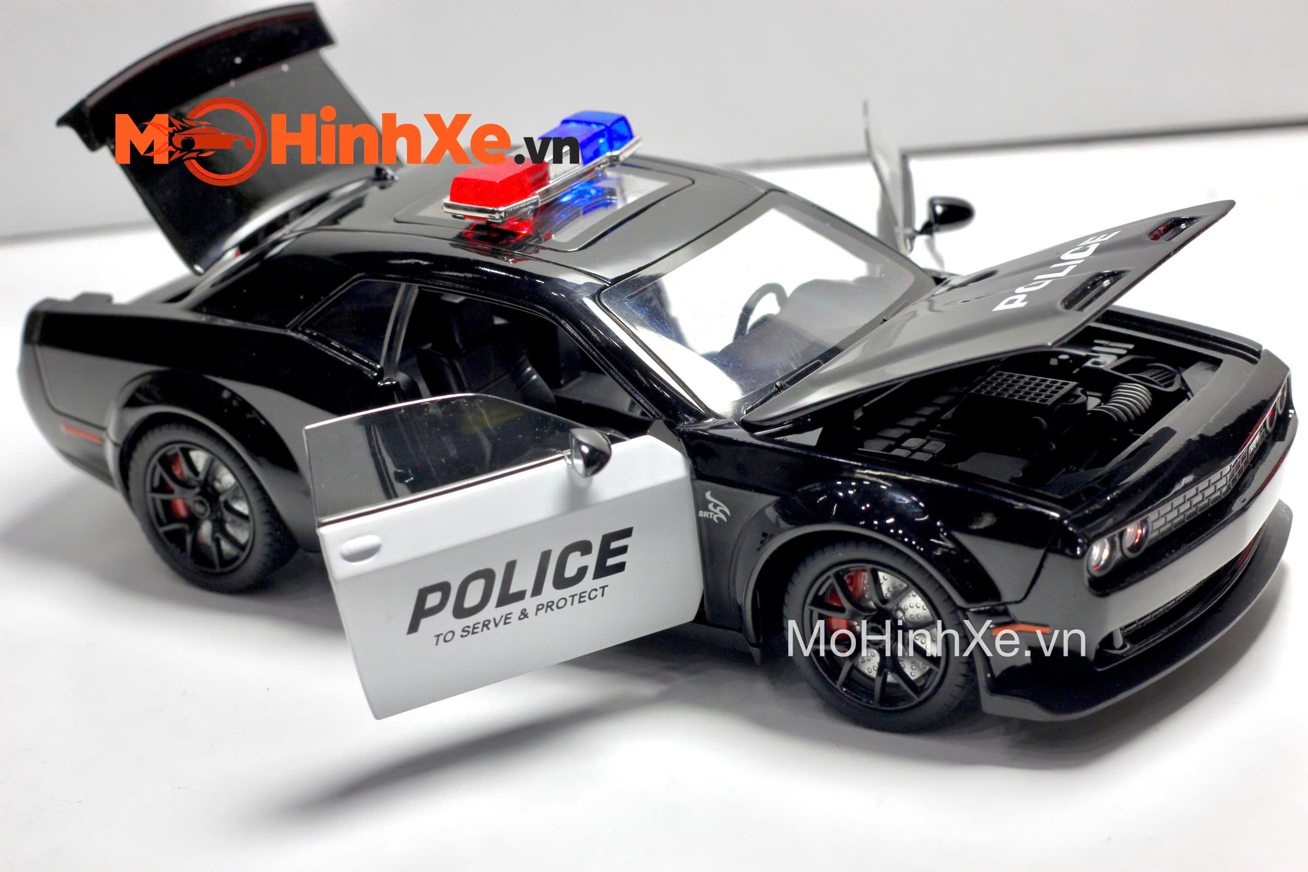 Mô hình xe Dodge Challenger SRT Hellcat Police 1:24 CheZhi | MoHinhXe.vn