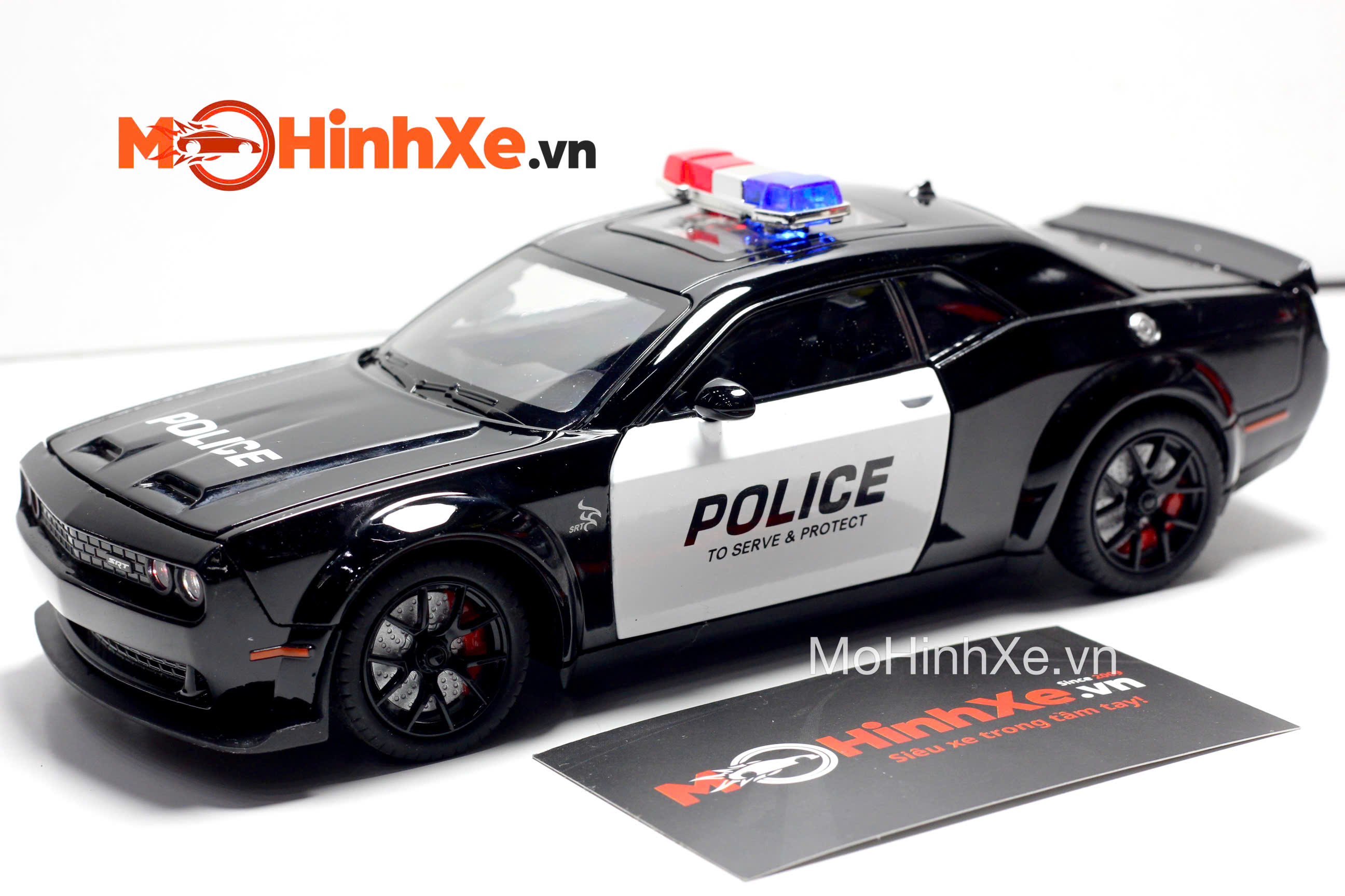 Mô hình xe Dodge Challenger SRT Hellcat Police 1:24 CheZhi | MoHinhXe.vn